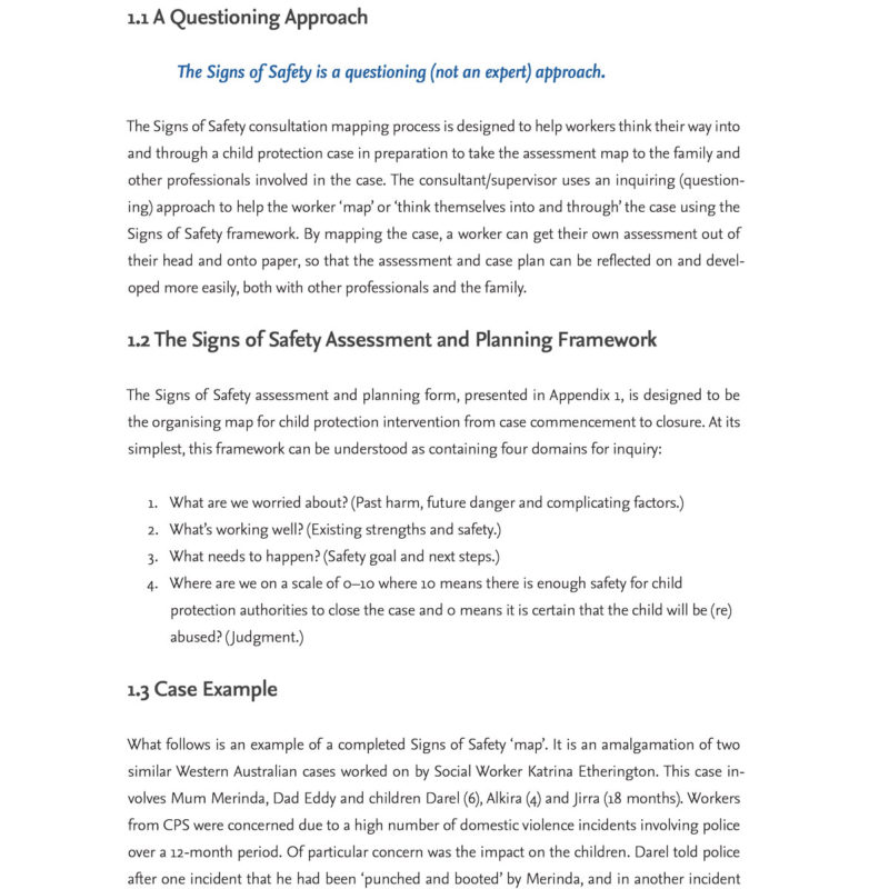 Signs of Safety Workbook - Signs of Safety