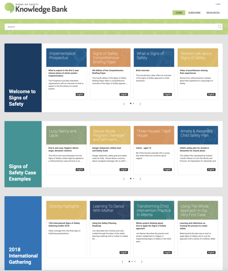 Signs of Safety Knowledge Bank - Signs of Safety